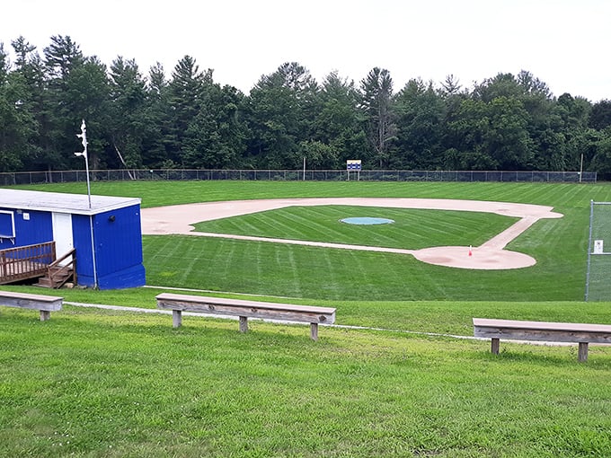 A well-maintained baseball diamond where kids can still play actual games instead of virtual ones on their phones all summer.