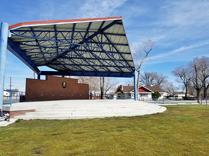 Fallon's community bandstand stands ready for summer concerts where the only inflation is in your spirits, not your wallet.