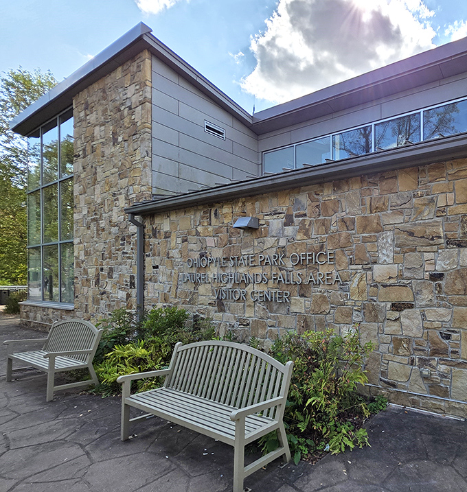 The visitor center stands ready to answer your questions and pretend your hiking boots are totally adequate.