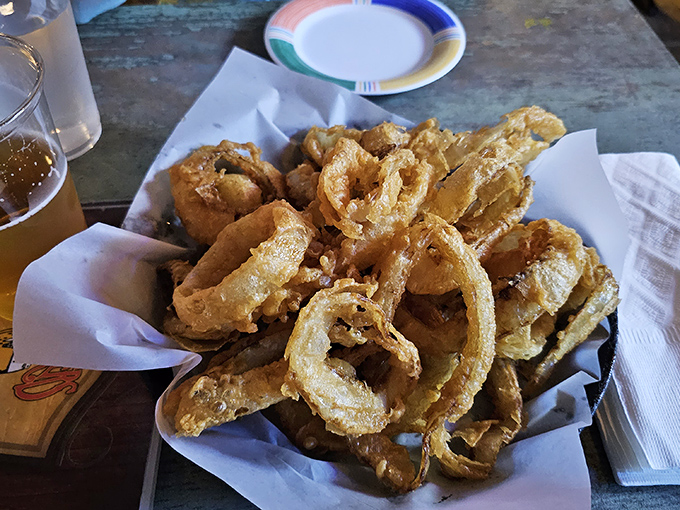 These onion rings aren't just side dishes&mdash;they're golden halos of crispy perfection that deserve their own moment of silence before devouring.