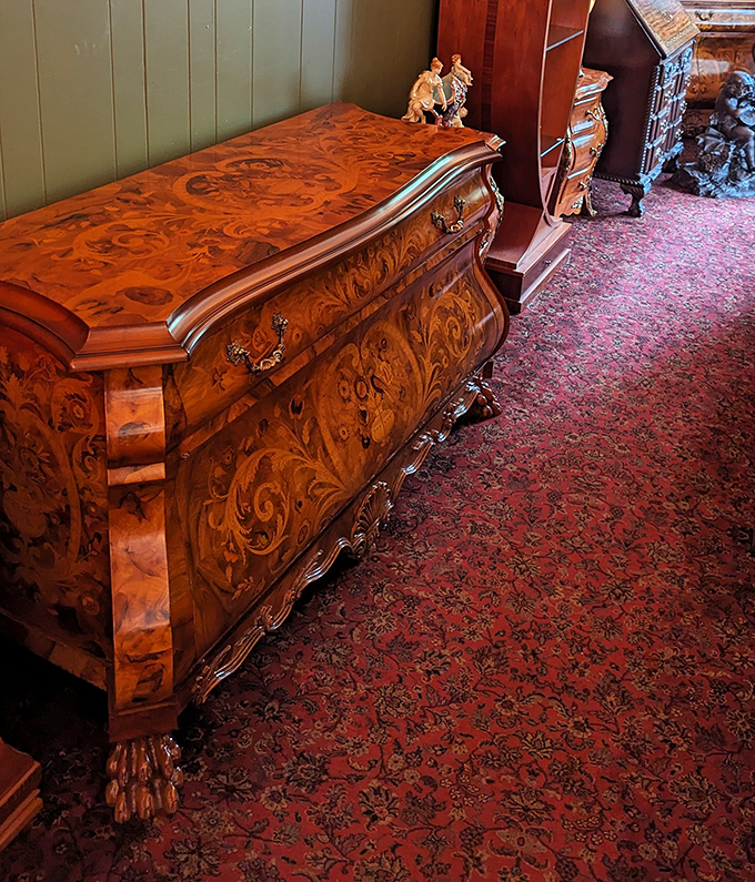 Furniture that tells stories without saying a word. This marquetry chest of drawers has witnessed more history than most history books.