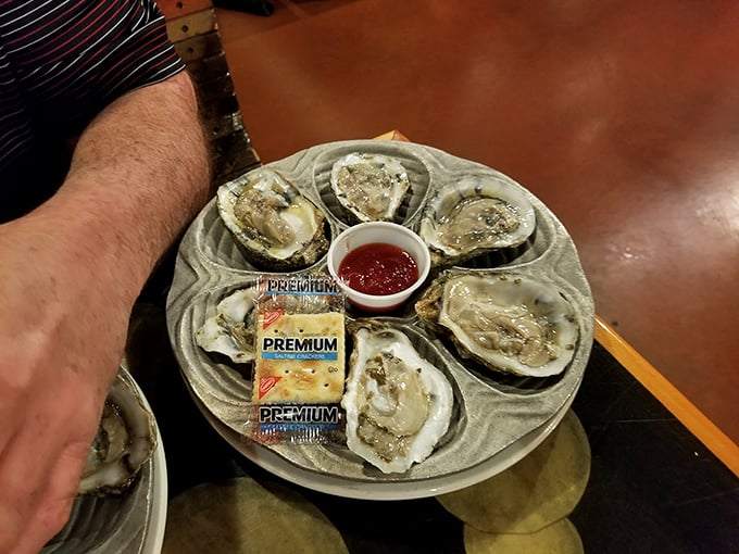 These freshly shucked oysters aren't just appetizers; they're little oceanic treasures served with a side of coastal daydreams.
