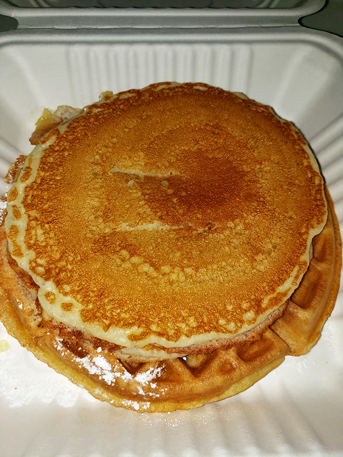 These pancakes achieve that rare trifecta: golden edges, fluffy centers, and the structural integrity to handle serious syrup situations.