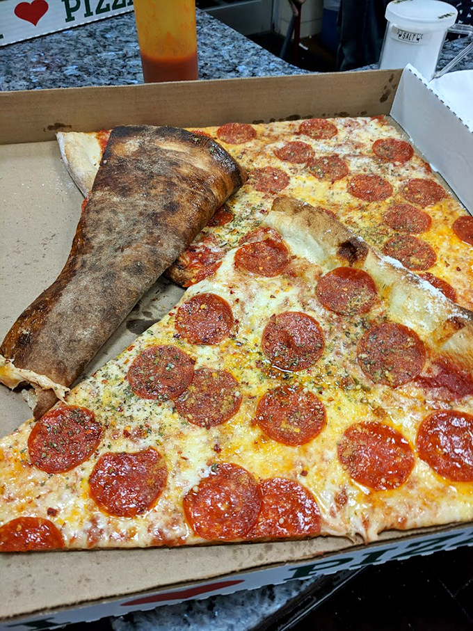 For whole pies, toppings are graciously permitted. This pepperoni masterpiece is worth breaking your diet for.