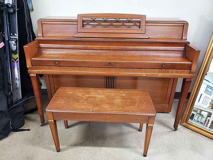 This piano has stories to tell and melodies to share. For the price of a few sheet music books, you could become the neighborhood's next Elton John.