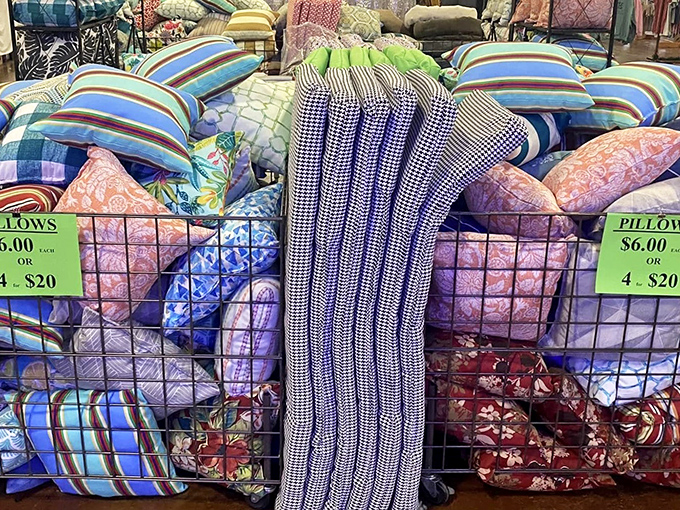 Pillow heaven! The ultimate destination for anyone who's ever said, "You can never have too many throw pillows" to a skeptical spouse.