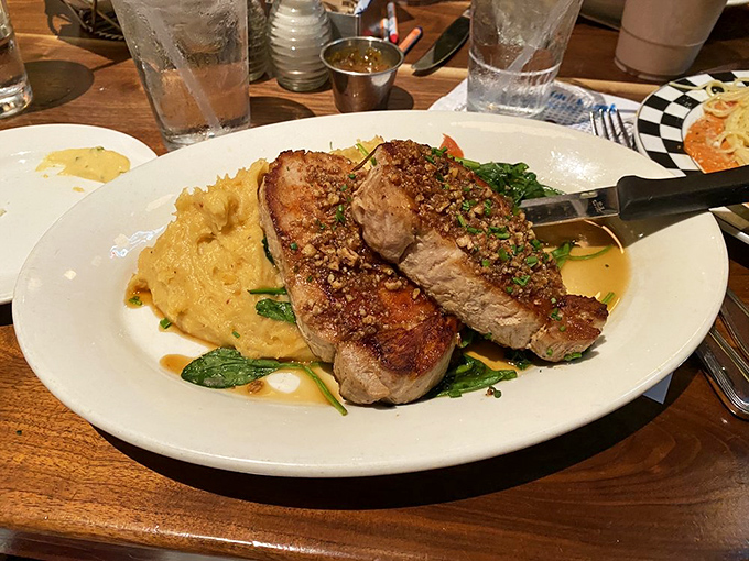 These pork chops aren't just cooked, they're transformed – a masterclass in how simple ingredients become extraordinary with proper respect and technique.