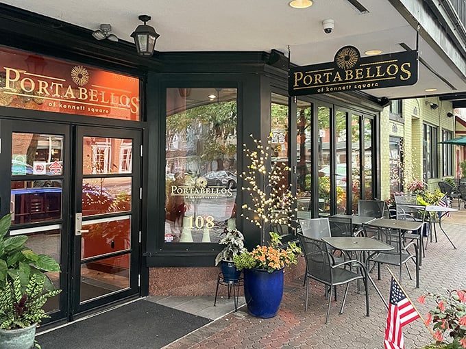 Portabellos serves up more than just its namesake mushroom. The outdoor seating beckons like an invitation to a neighborhood dinner party.