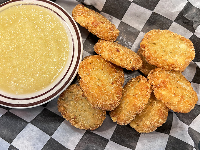 Golden-fried potato pancakes that crunch like autumn leaves &ndash; paired with applesauce that brings just enough sweetness to make your taste buds high-five.