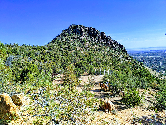 Hiking Thumb Butte rewards you with panoramic views that'll make your friends back home question their life choices. Worth every step!