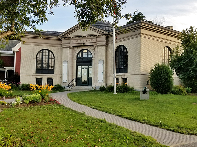 The Public Library's stately presence reminds us that in small towns, knowledge and community have always shared the same elegant address.