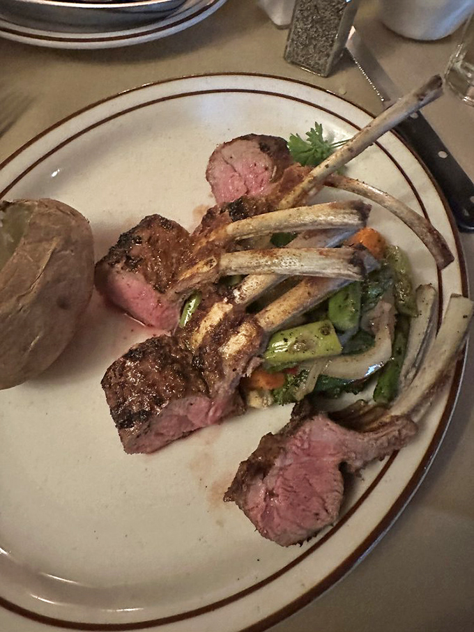 The rack of lamb arrives like a meaty crown, fit for royalty but available to anyone willing to make the pilgrimage to Buellton.