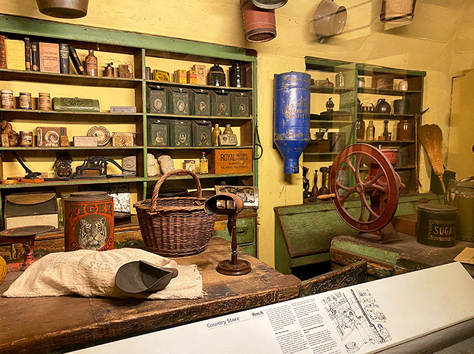 The original one-stop shop! This meticulously recreated country store captures the era when a single merchant supplied everything from sugar to soap.