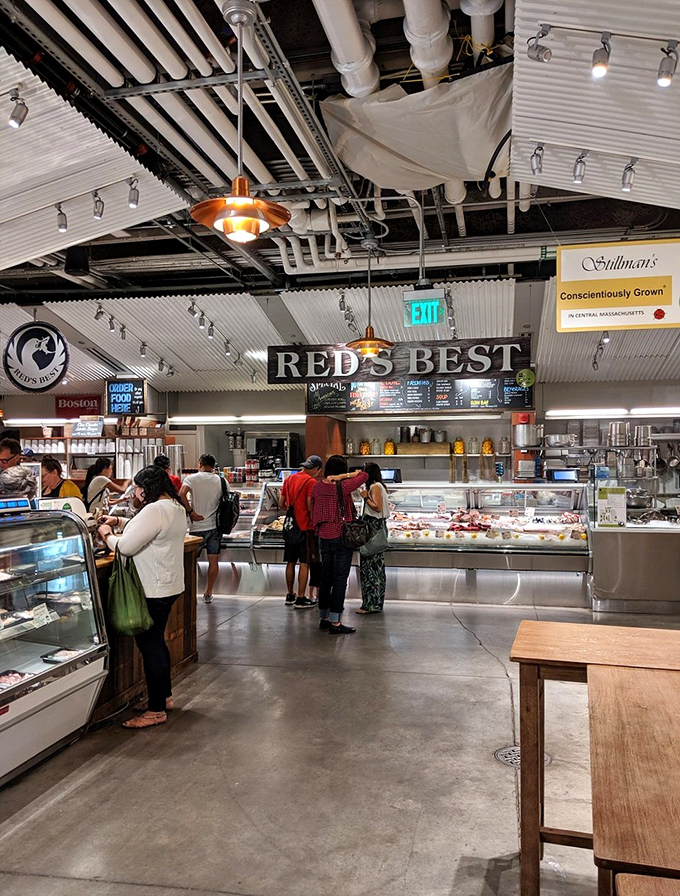 At Red's Best, seafood shopping becomes theater. The day's catch goes from Massachusetts waters to your plate with minimal detours.