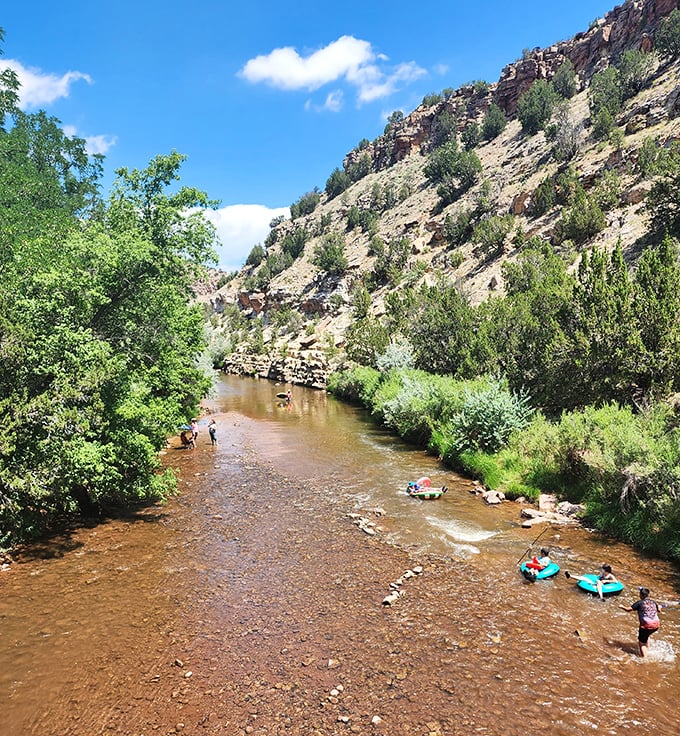 Summer river fun here beats any community pool, and the views come completely free of admission charges.
