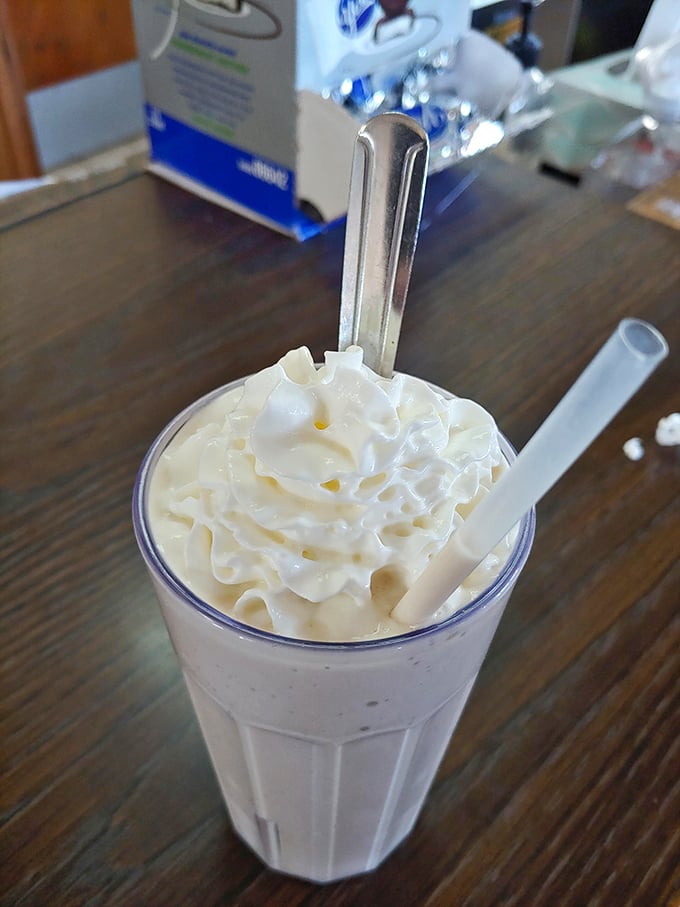 Cheers to a creamy, frosty treat! That swirl of whipped cream is absolute perfection. A great way to cool down!