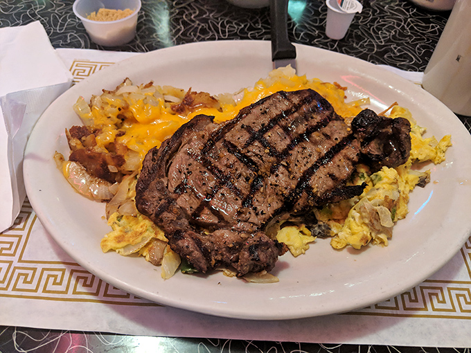 When a ribeye steak meets breakfast eggs, beautiful things happen that make you question why dinner gets all the glory.