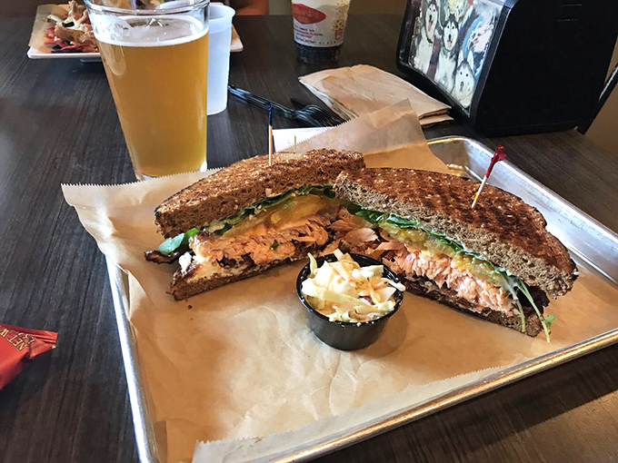 The Salmon BLT arrives like a well-dressed guest at a backyard party&mdash;sophisticated yet totally comfortable hanging out with a cold beer.