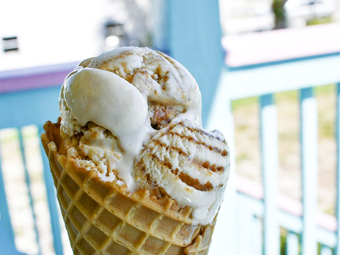 Waffle cone architecture at its finest&mdash;the structural integrity to support melting goodness while you gaze at Gulf waters.