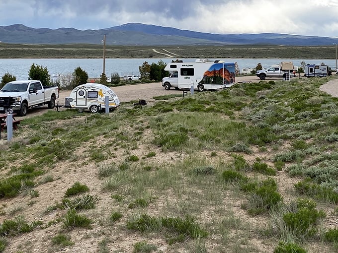 RV camping with a view that makes your smartphone wallpaper look like a poor imitation of what nature intended.