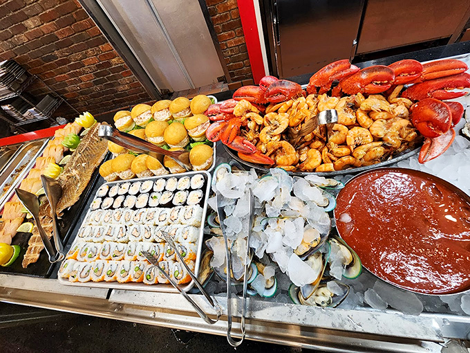 Neptune himself would approve of this spectacular display&mdash;where lobsters, oysters, and golden-fried treasures await hungry patrons.