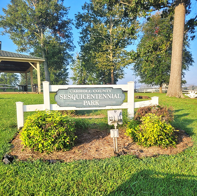 Sesquicentennial Park's welcoming sign promises more than just a pretty name&mdash;it delivers green space where memories are made and picnics are mandatory.