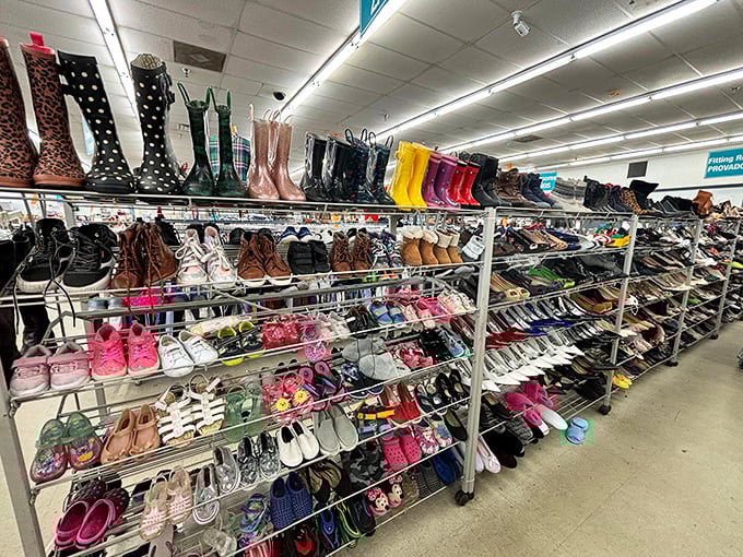 The shoe department rivals Imelda Marcos's closet, with footwear for every occasion from beach strolls to boardroom meetings.