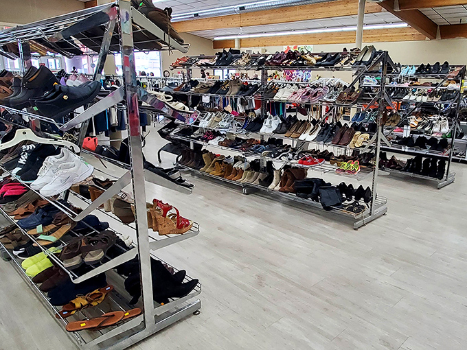 Shoe heaven exists, and it's in Great Falls! Every footwear fantasy from practical winter boots to barely-worn designer finds waits patiently for the right feet to come along.