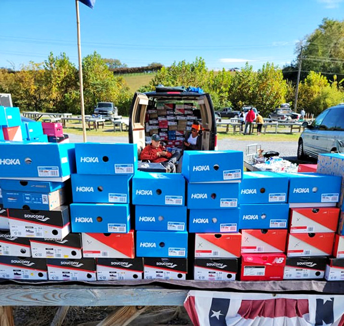 Sneaker heaven! The shoe selection at Andrick's proves that somewhere between "gently worn" and "brand new" lies a bargain hunter's paradise.