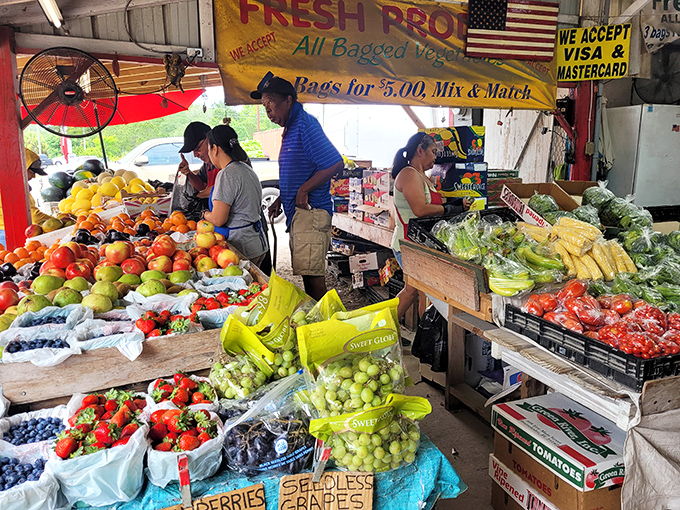 Farm-fresh produce that makes grocery store offerings look like distant relatives. These vibrant fruits and vegetables practically jump into your shopping bag.