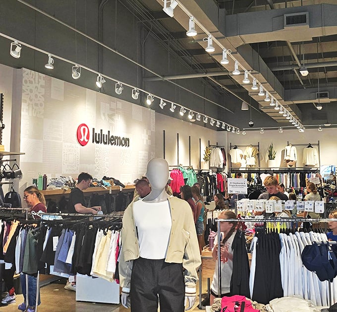Lululemon's sleek interior draws fitness enthusiasts and those who simply appreciate the art of comfortable pants that somehow look professional.