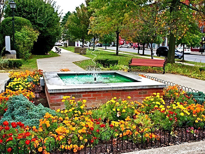 The town fountain garden proves that beauty doesn't need a Manhattan zip code&mdash;just some dedicated gardeners and a splash of civic pride.