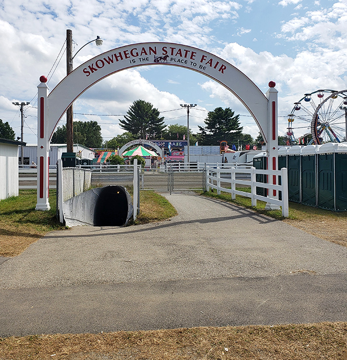 "The place to be" indeed! Skowhegan State Fair's iconic entrance has welcomed families to America's oldest continuously running agricultural fair since 1818.