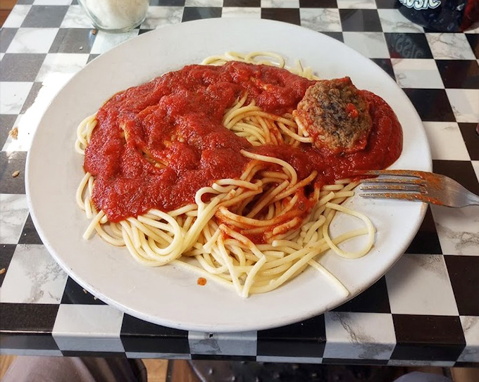 When that meatball's bigger than your fist and the marinara's piled high, you know someone's grandmother approved this.