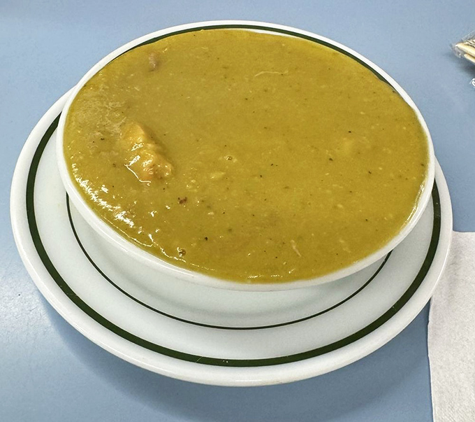 This split pea soup isn't just a side&mdash;it's liquid comfort with depth that would make Hemingway put down his pen and pick up a spoon.