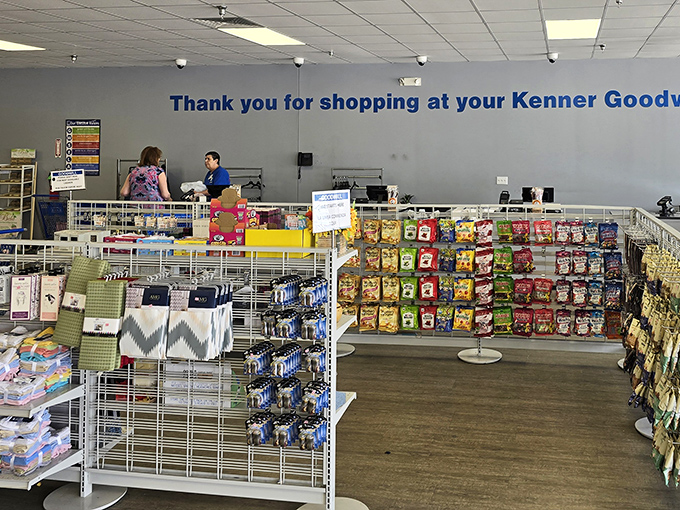 The checkout area buzzes with activity as shoppers line up with carts full of discoveries. One person's donations become another's treasures.