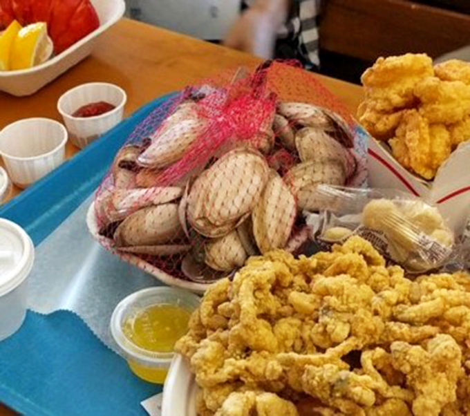 Steamers and fried clams sharing a tray&mdash;the seafood equivalent of a buddy comedy. The golden-battered co-star steals every scene.