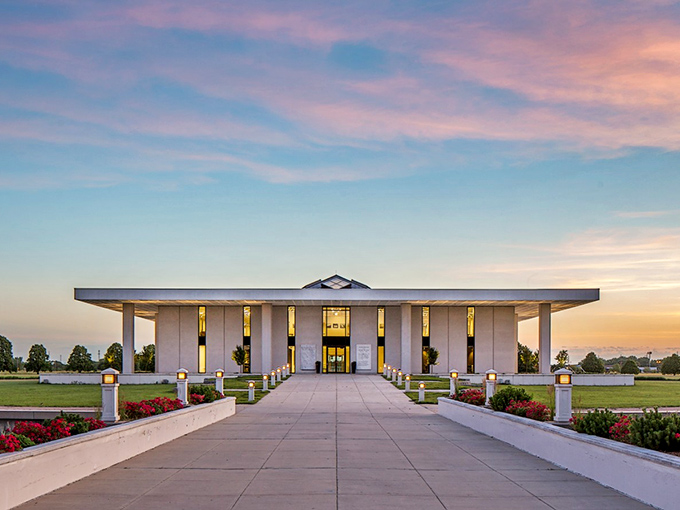 The Stuhr Museum's striking modernist architecture houses prairie history in a building that looks like it could have been designed for a James Bond villain with excellent taste.
