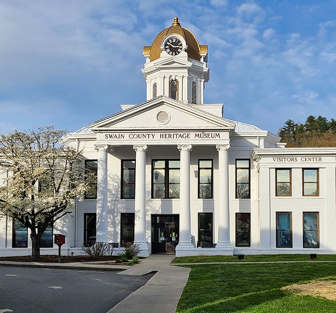 The Swain County Heritage Museum stands proudly as the architectural equivalent of your grandmother dressing up for Sunday service &ndash; elegant, dignified, and full of stories.