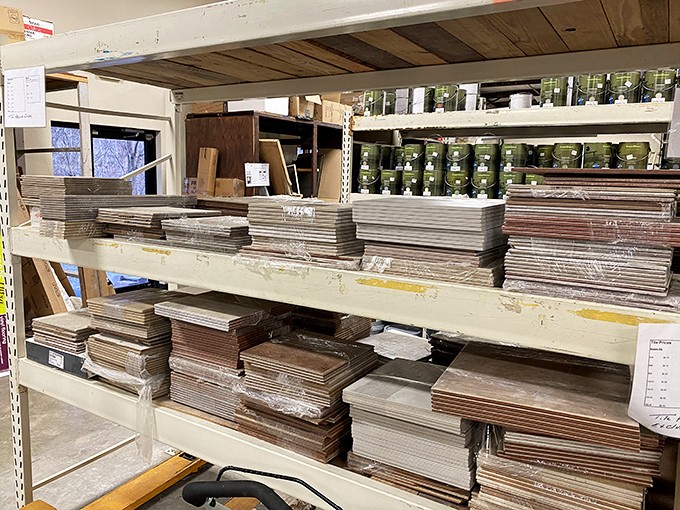 Flooring options stacked like pancakes at a diner. Each tile tells a story and might just be the perfect epilogue for your renovation saga.