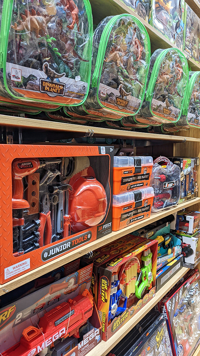 Dinosaurs, tool kits, and blasters galore&mdash;this toy section saves birthdays, rainy days, and the sanity of parents everywhere.