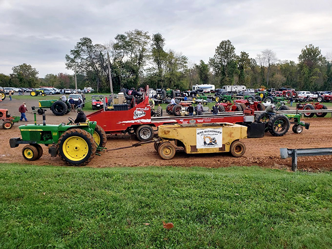 Not your average Sunday drive. These vintage tractors kick up Pennsylvania dirt in a display that's equal parts history lesson and motorsport.