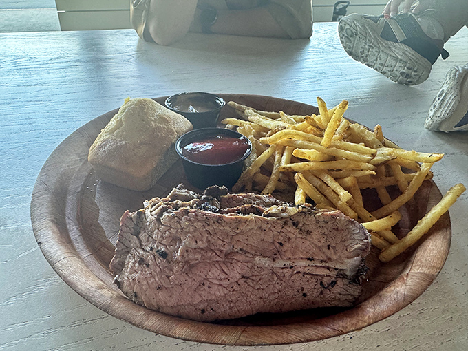 Behold the tri-tip in its natural habitat&mdash;perfectly pink inside with a mahogany crust that speaks of patience and fire. This is meat meditation at its finest.