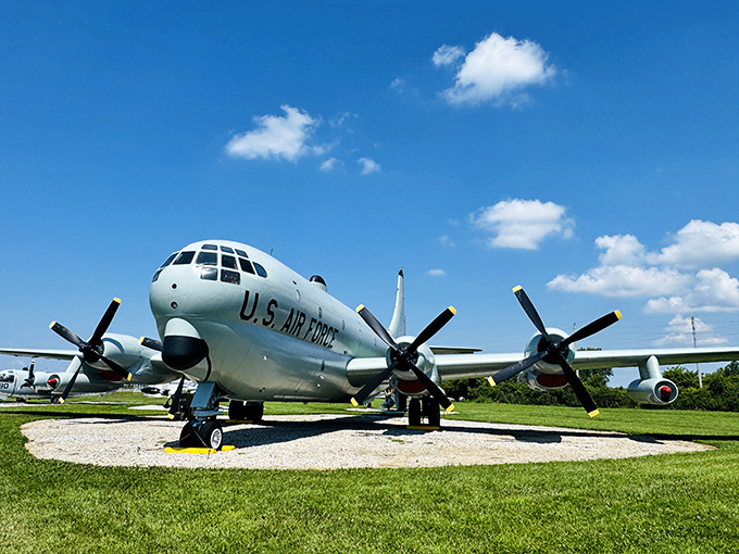 This massive C-130 Hercules transport aircraft has hauled everything from tanks to humanitarian aid. The aerial workhorse that never called in sick.