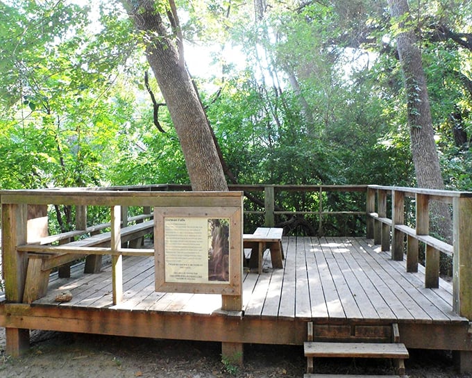 This wooden viewing platform provides the perfect spot to catch your breath and admire nature.