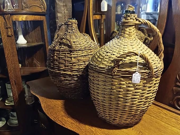 These wicker-covered vessels once held everything from moonshine to messages. Now they're waiting to become your conversation piece.