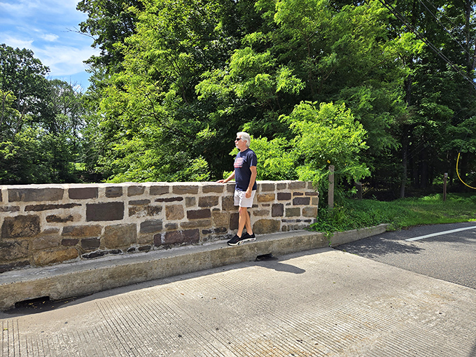 The approach to the bridge reveals its perfect integration with the surrounding landscape &ndash; man and nature in harmony.