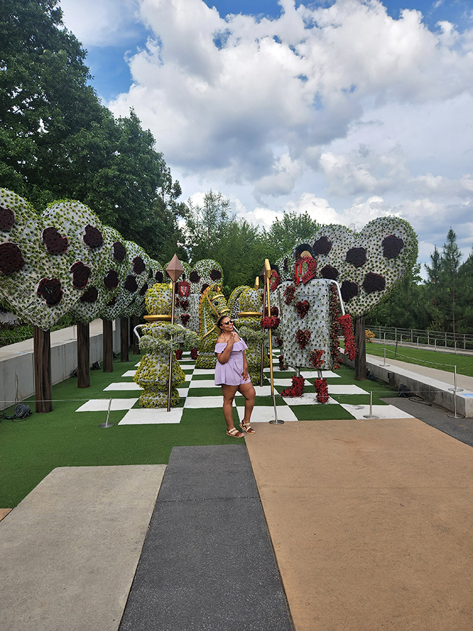 Alice would approve of this wonderland chess set, where plant-covered pieces wait for gardeners to call "checkmate."