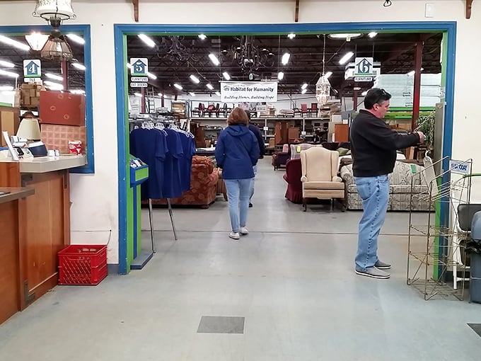 Shoppers explore aisles of possibility, where furniture finds new life and renovation dreams come within financial reach.