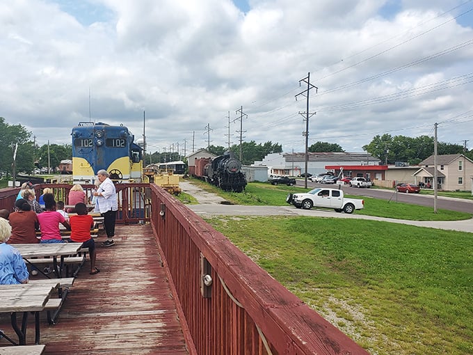 Families gather on the observation deck, proving that railroad history somehow manages to captivate every generation without even trying particularly hard.